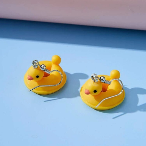 Kathrono | Jewelry | Adorable Rubber Ducky Pool Float Drop Earrings ...